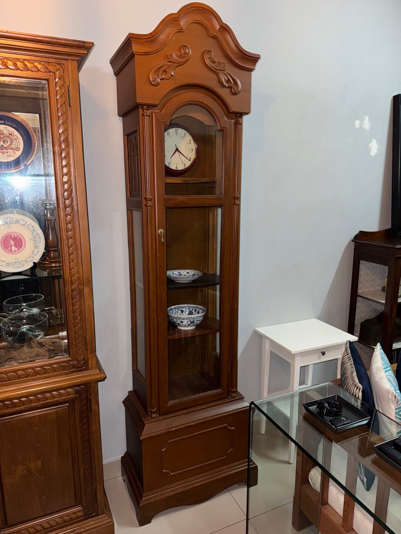 JATI TEAK CLOCK CABINET, Furniture & Home Living, Furniture, Shelves ...