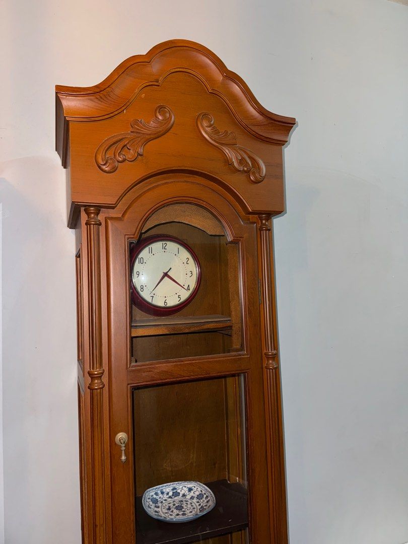 JATI TEAK CLOCK CABINET, Furniture & Home Living, Furniture, Shelves ...