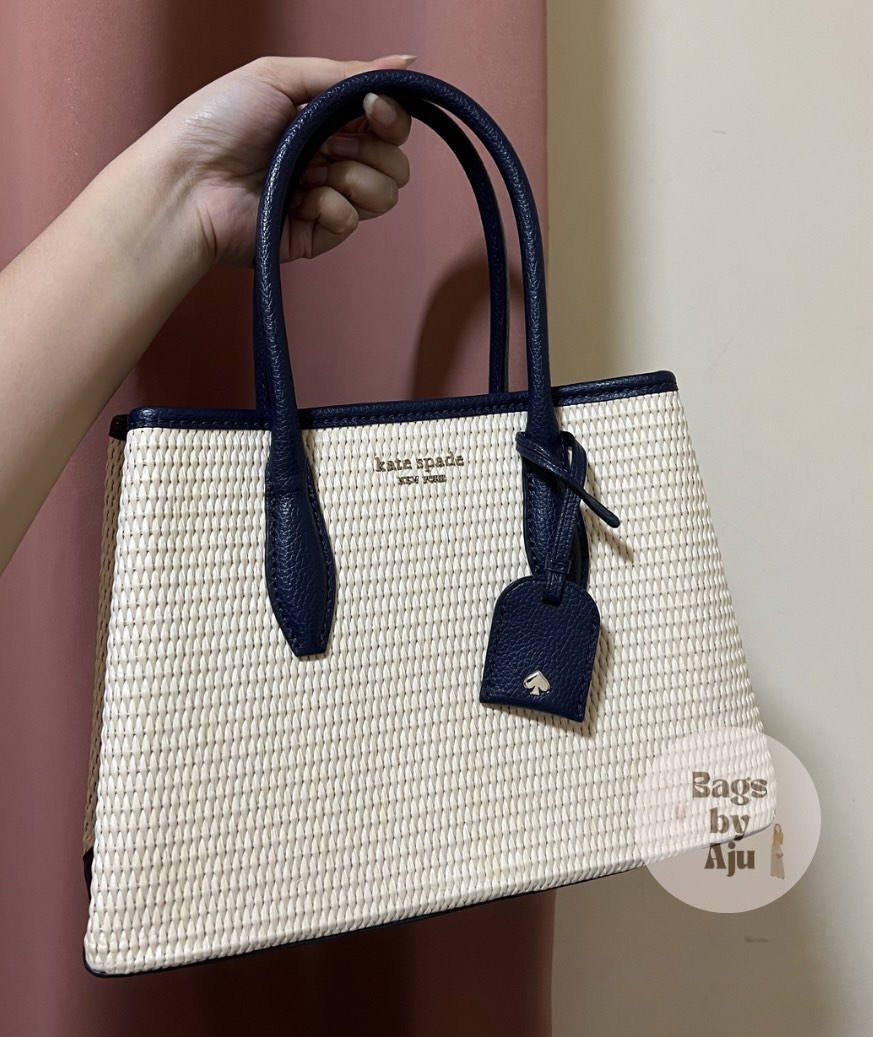 Kate Spade Eva Straw Satchel, Luxury, Bags & Wallets on Carousell