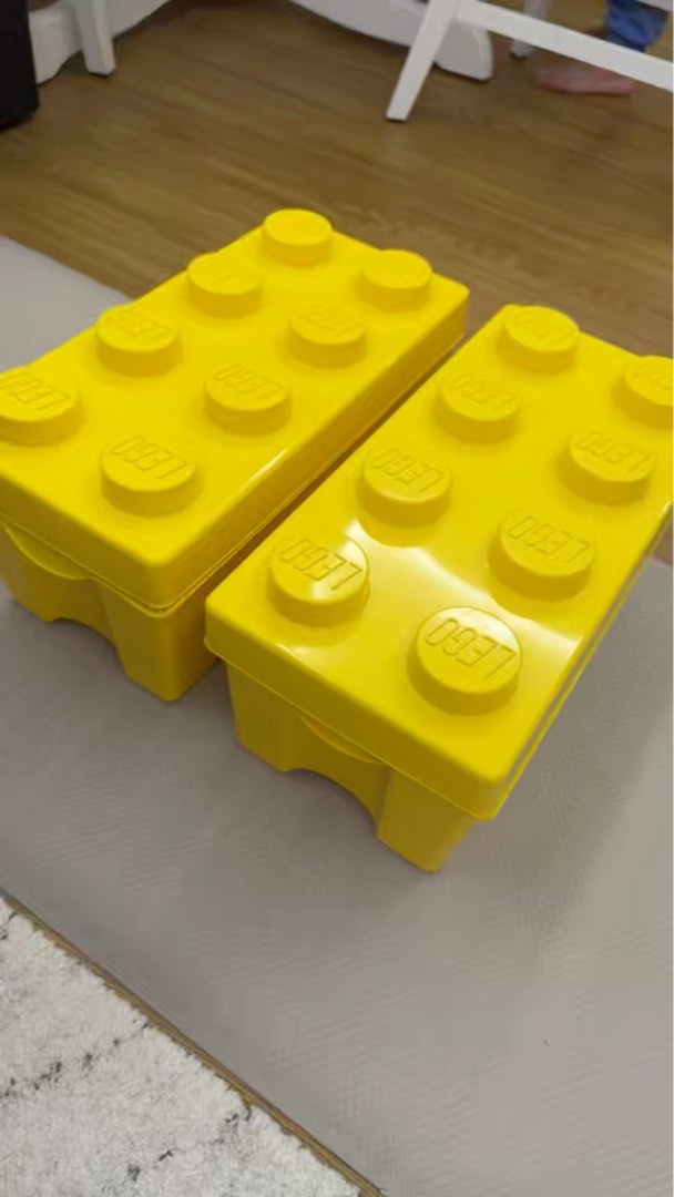 LEGO Yellow Storage Brick Box, Hobbies & Toys, Toys & Games on Carousell