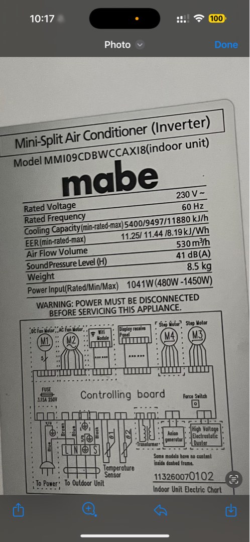 Mabe Split Type Aircon 1hp (inverter), TV & Home Appliances, Other Home ...