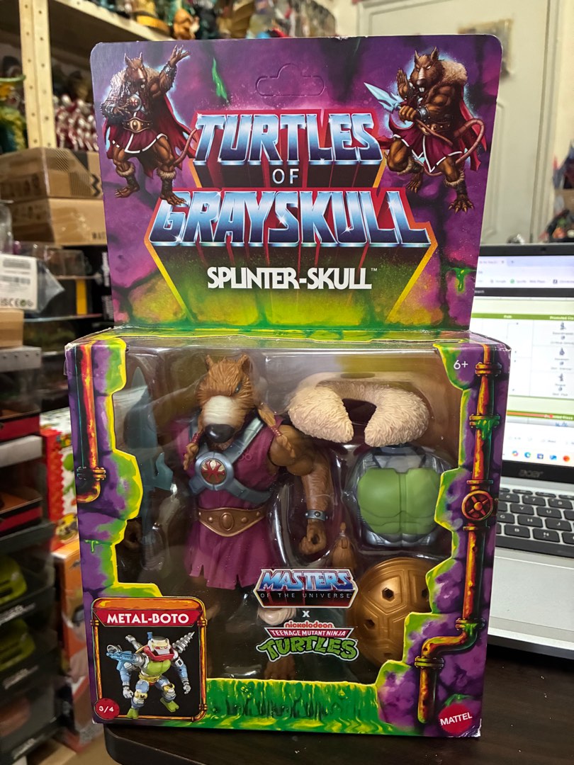 Mattel MOTU x TMNT Turtles of Grayskull Deluxe - Splinter skull ...