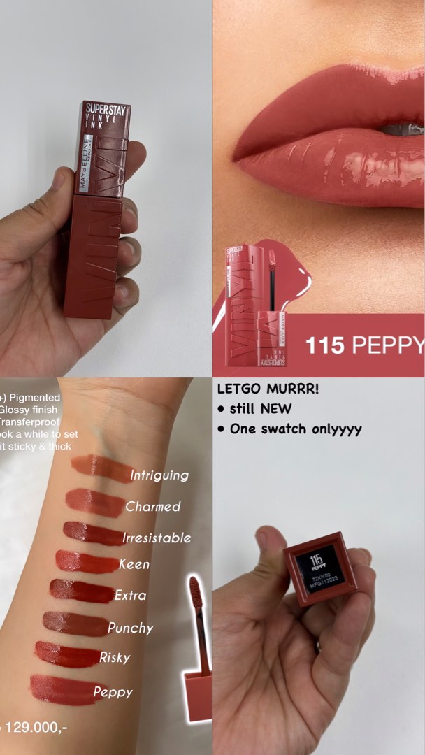 Maybelline Superstay Vinyl Ink - Peppy, Beauty & Personal Care, Face ...