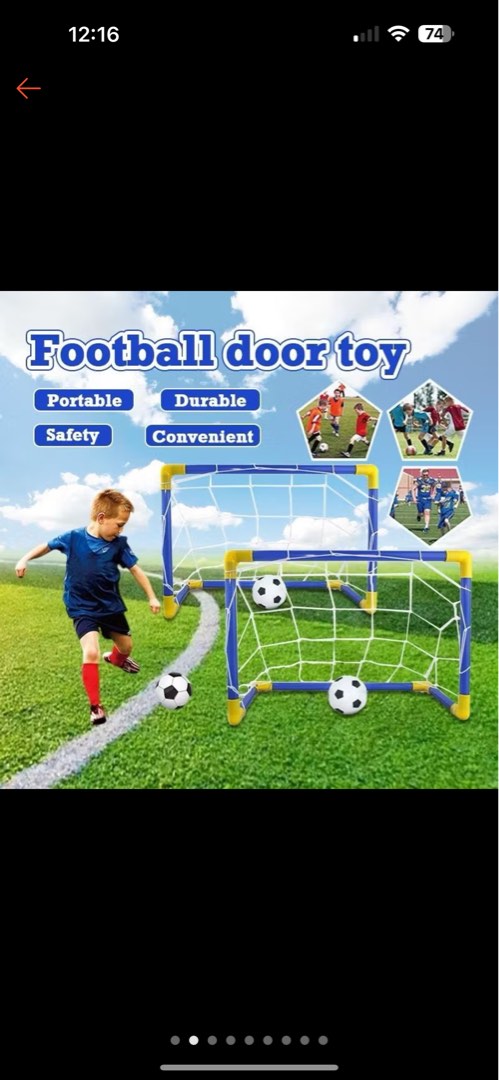 Mini Football Goal Post Net Soccer Playset, Babies & Kids, Infant ...