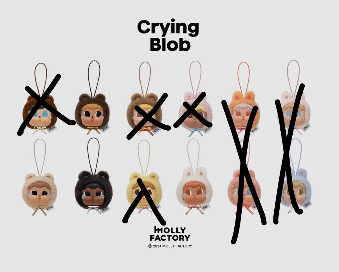 泰國Molly Factory限定 Crybaby扭蛋, 興趣及遊戲, 玩具 & 遊戲類 - Carousell