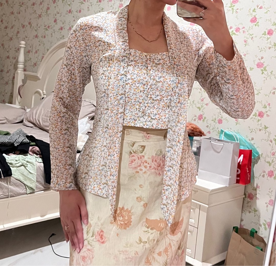 [PERCIK PESONA] Kebaya Kutubaru Flower Premium | kebaya coquette/kebaya ...