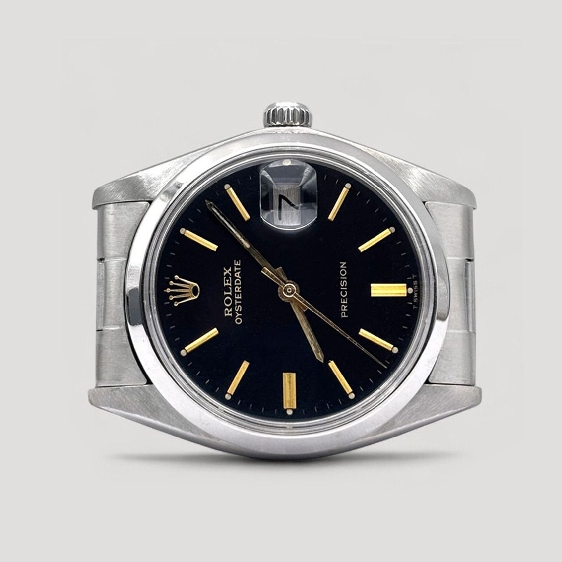 Rolex Oysterdate Precision Black 34mm 6694, Luxury, Watches on Carousell