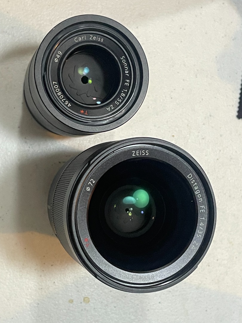 Sony FE Zeiss 55mm 1.8 & Zeiss 35mm 1.4, Photography, Lens & Kits on ...