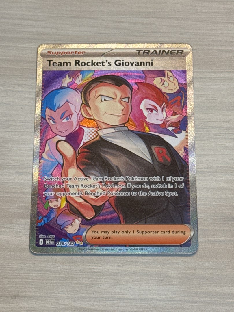 Team Rocket's Giovanni 238/182, Hobbies & Toys, Toys & Games on Carousell