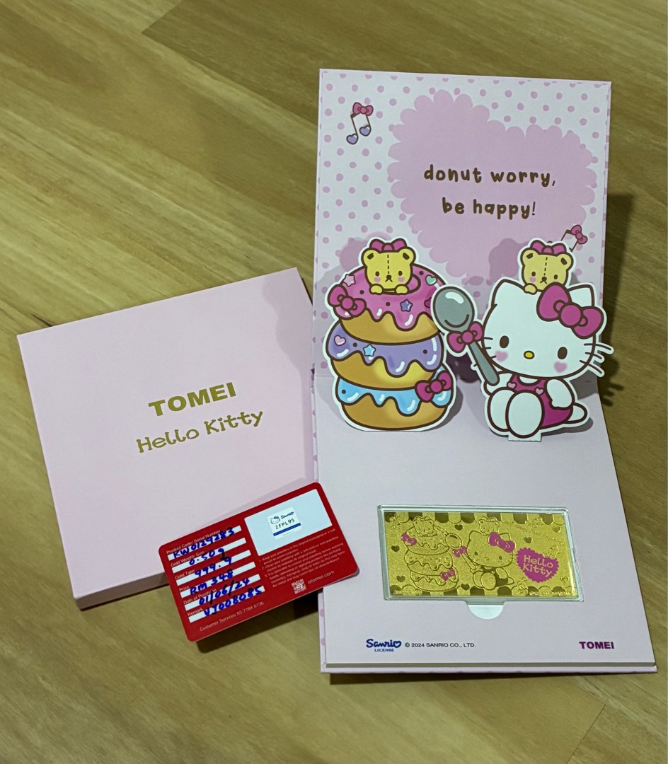 TOMEI x SANRIO Gold Foil 0.5gram Hello Kitty, Hobbies & Toys ...