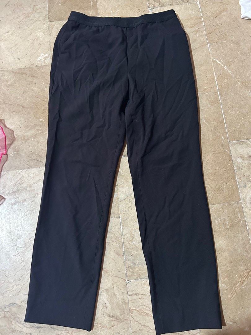 Uniqlo Garterized Trousers Small Black, Women's Fashion, Bottoms, Other ...
