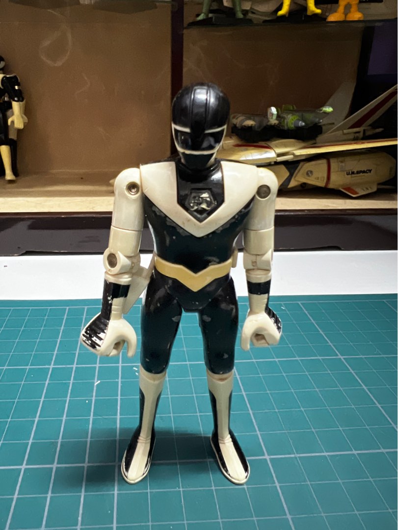 Vintage BANDAI 1987 Chogokin Hikari Sentai Maskman Black Figure Super ...