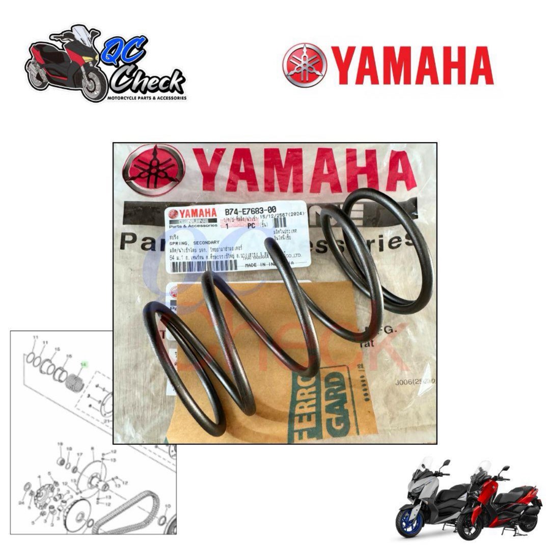 Xmax v1/v2/v3 Spring Secondary, Motorcycles, Motorcycle Accessories on ...