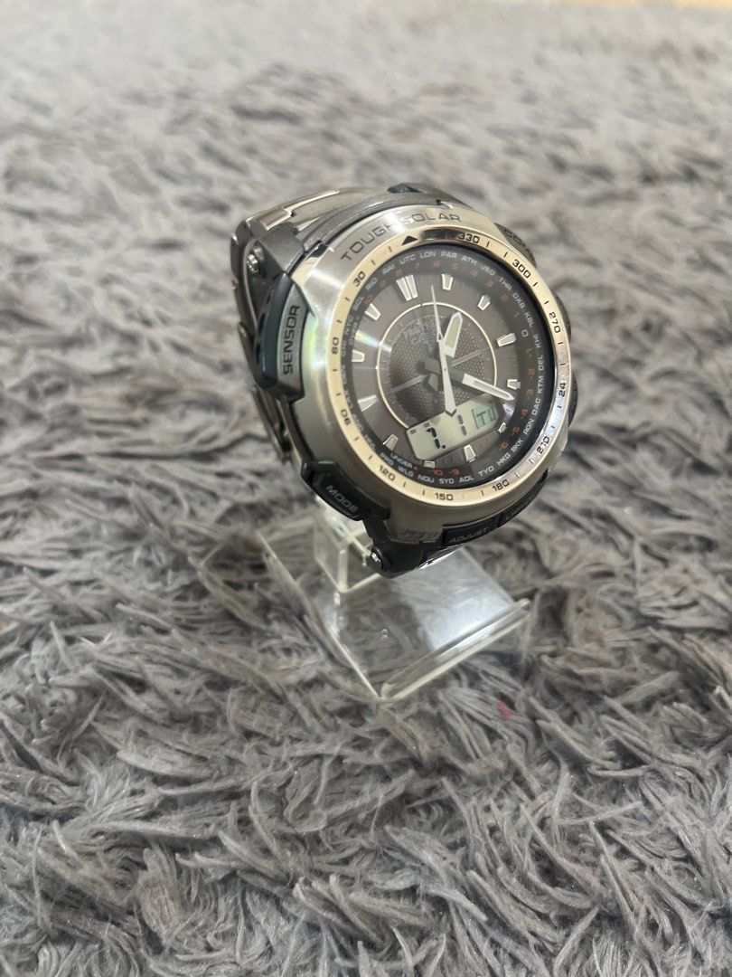 ⌚️ Casio Pro Trek Tough Solar – Fullset Mulus, Siap Outdoor!, Fesyen ...