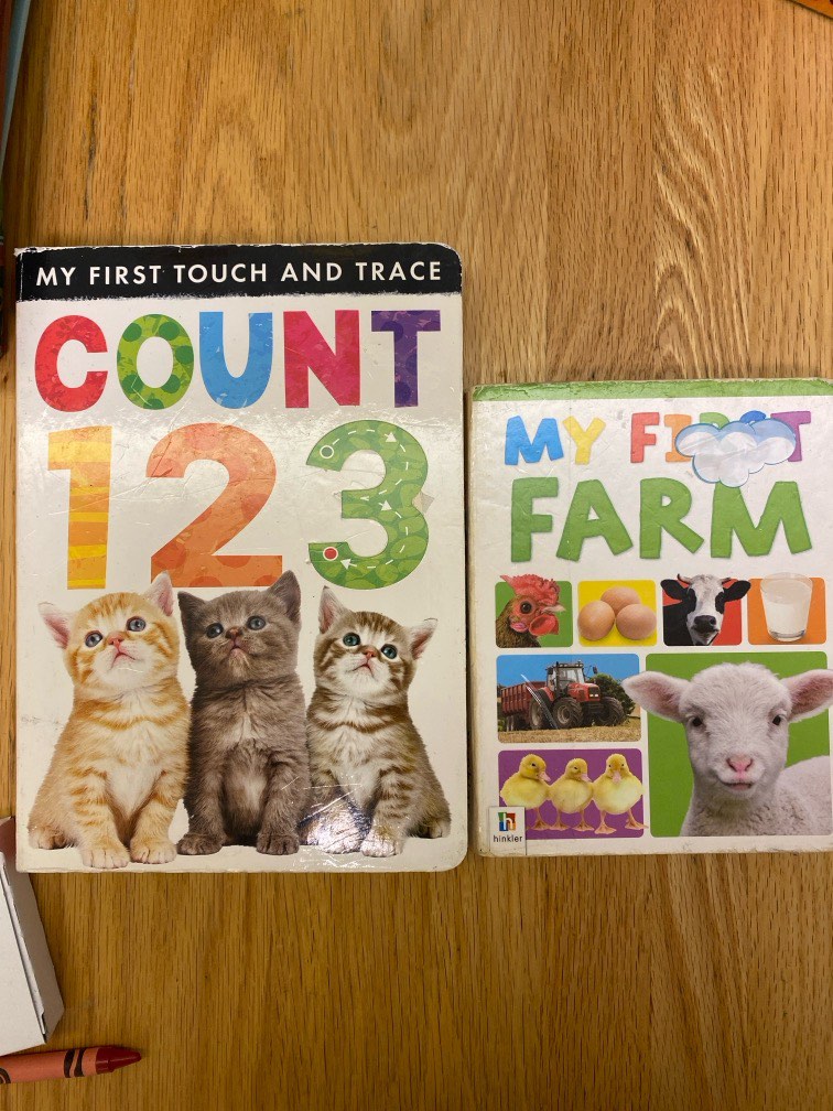 早教必備 my first farm +my first 123觸感書, 興趣及遊戲, 書本 & 文具, 兒童書籍 - Carousell