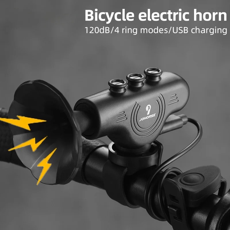 Bicycle Electronic Bell Scooter E-bike Trumpet Alarm Bike Bell USB ...