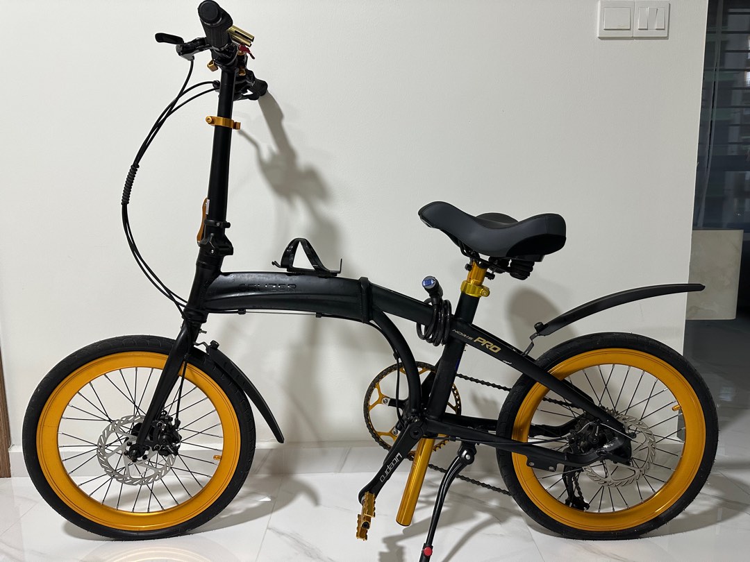 Cruzer Folding Bike - Black and Gold, Sports Equipment, Bicycles ...