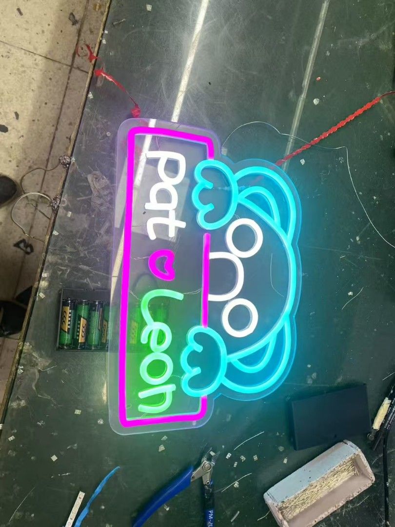 Custom neon lights sign company logo signage signboard led illuminated ...