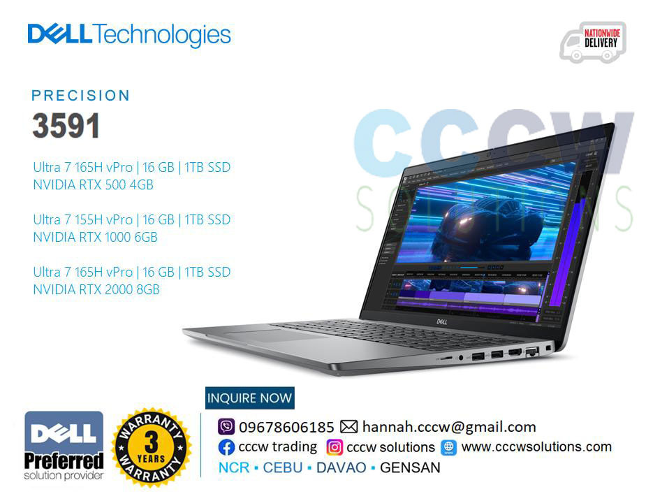 Dell Precision Mobile 3591 | Ultra 7 155H vPro | 16 GB | 1TB SSD ...
