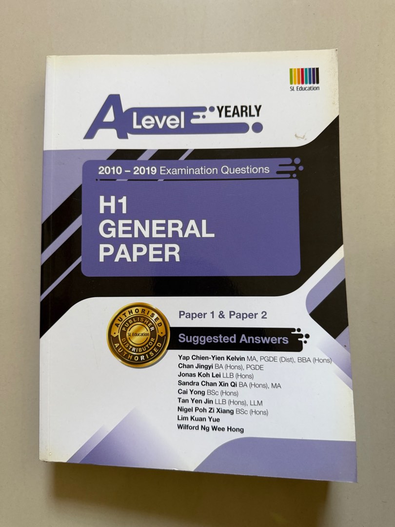 GCE 'A' Level H1 General Paper TYS, Hobbies & Toys, Books & Magazines ...