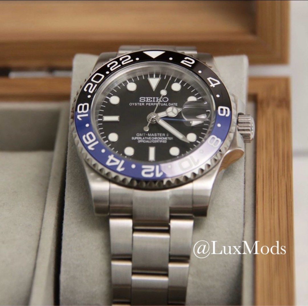 GMT Batman Seiko Mod, Men's Fashion, Watches & Accessories, Watches on ...