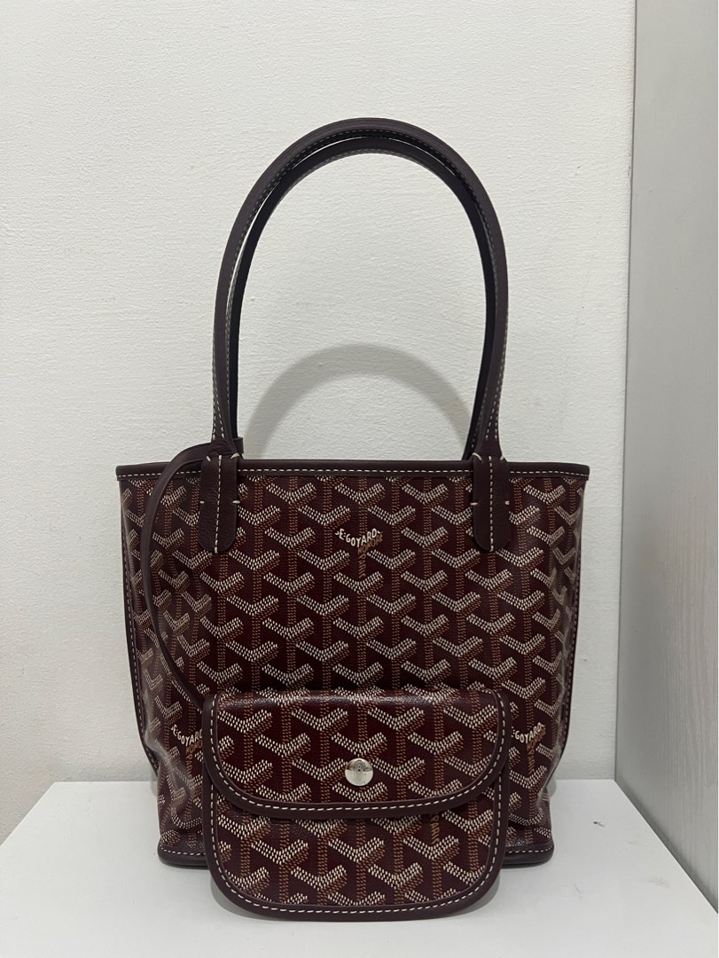 Goyard Mini Anjou Burgundy NEW, Fesyen Wanita, Tas & Dompet di Carousell