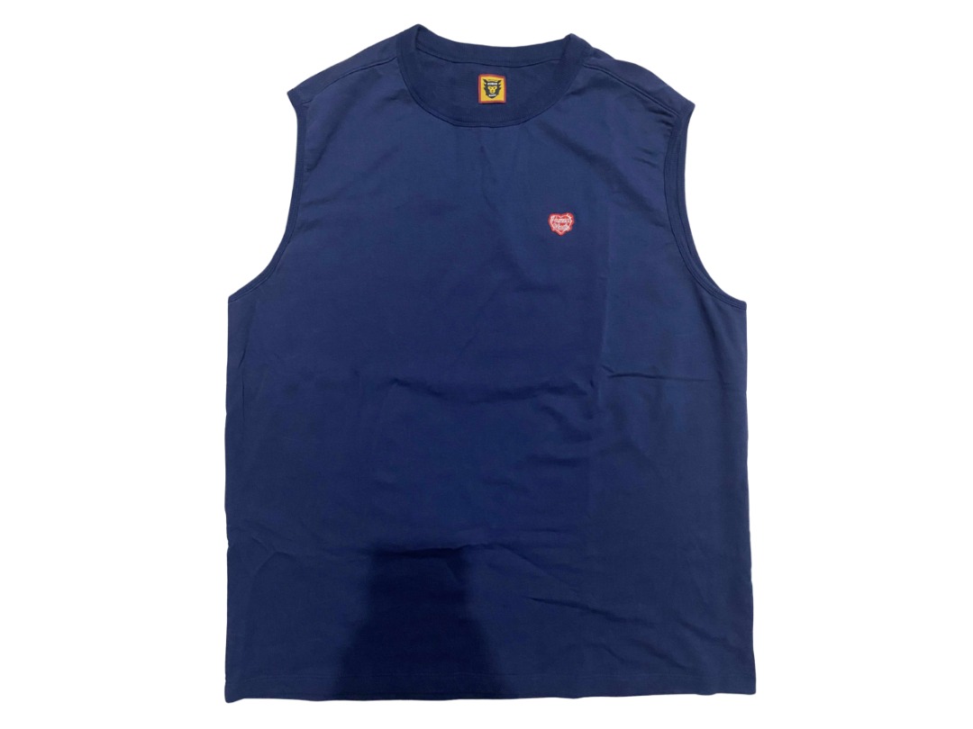 Human Made Muscle Shirt in Navy Blue, Men's Fashion, Tops & Sets ...