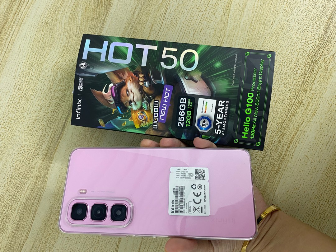 Infinix Hot 50 5G Pink 256GB, Mobile Phones & Gadgets, Mobile Phones ...