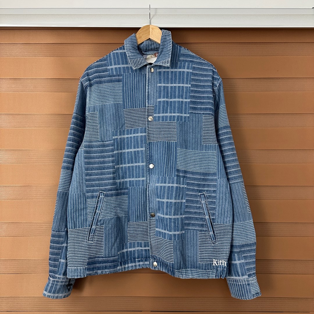 KITH Japanese Indigo Jacquard Coach Jacket SS22, Men's Fashion, Coats ...