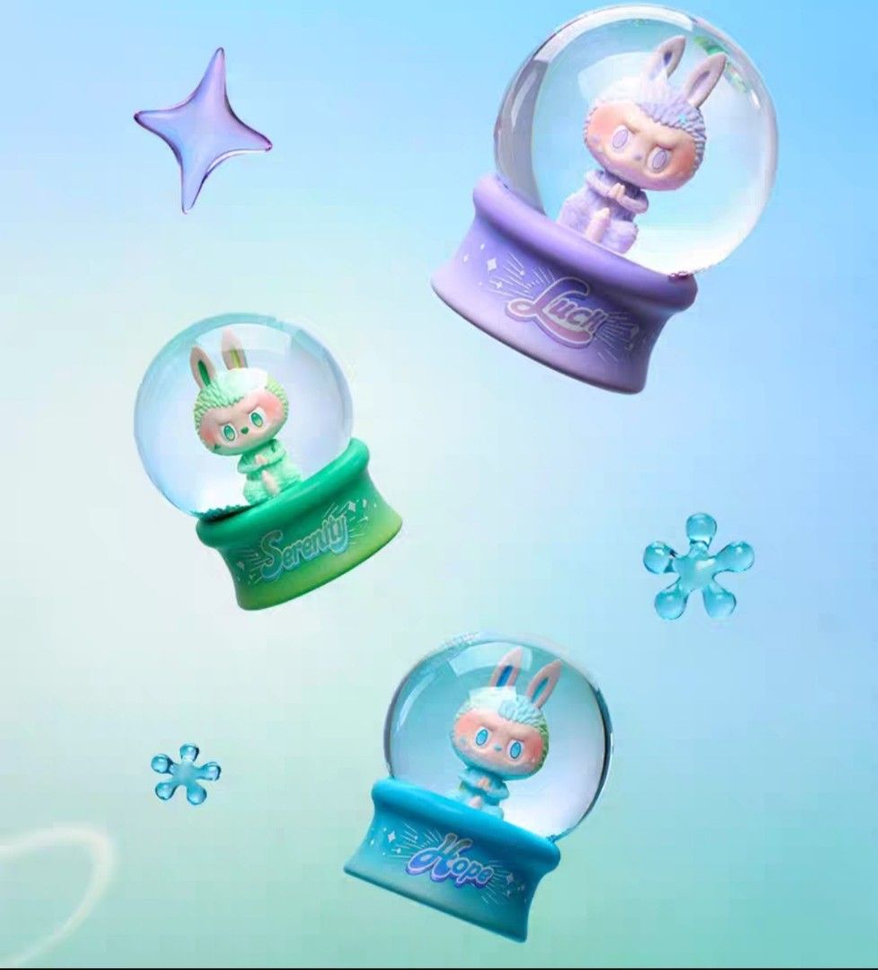Labubu Big Into Energy Crystal Snow Globe Night Light, Hobbies & Toys ...