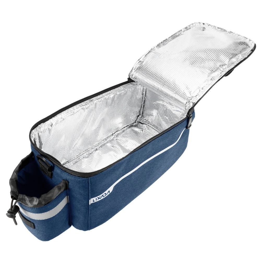 Lixada MTB Bike Pannier Bag Reflective Insulated Trunk Cooler Bag Cycle ...