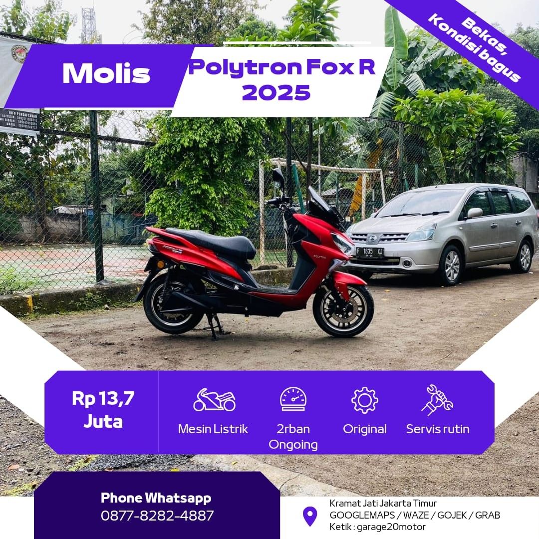 Motor listrik Polytron Fox R tahun 2025, Motor di Carousell
