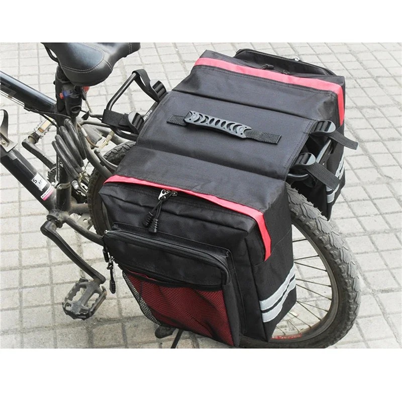 MTB Bicycle Carrier Bag Rear Rack Bike Trunk Bag Luggage Pannier Back ...