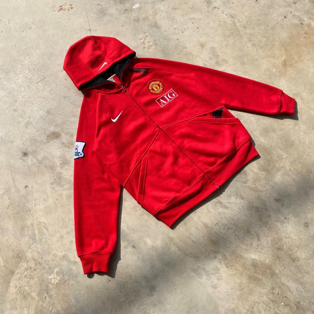 Nike Manchester United Full Zipper Hoodie, Men's Fashion, Coats ...