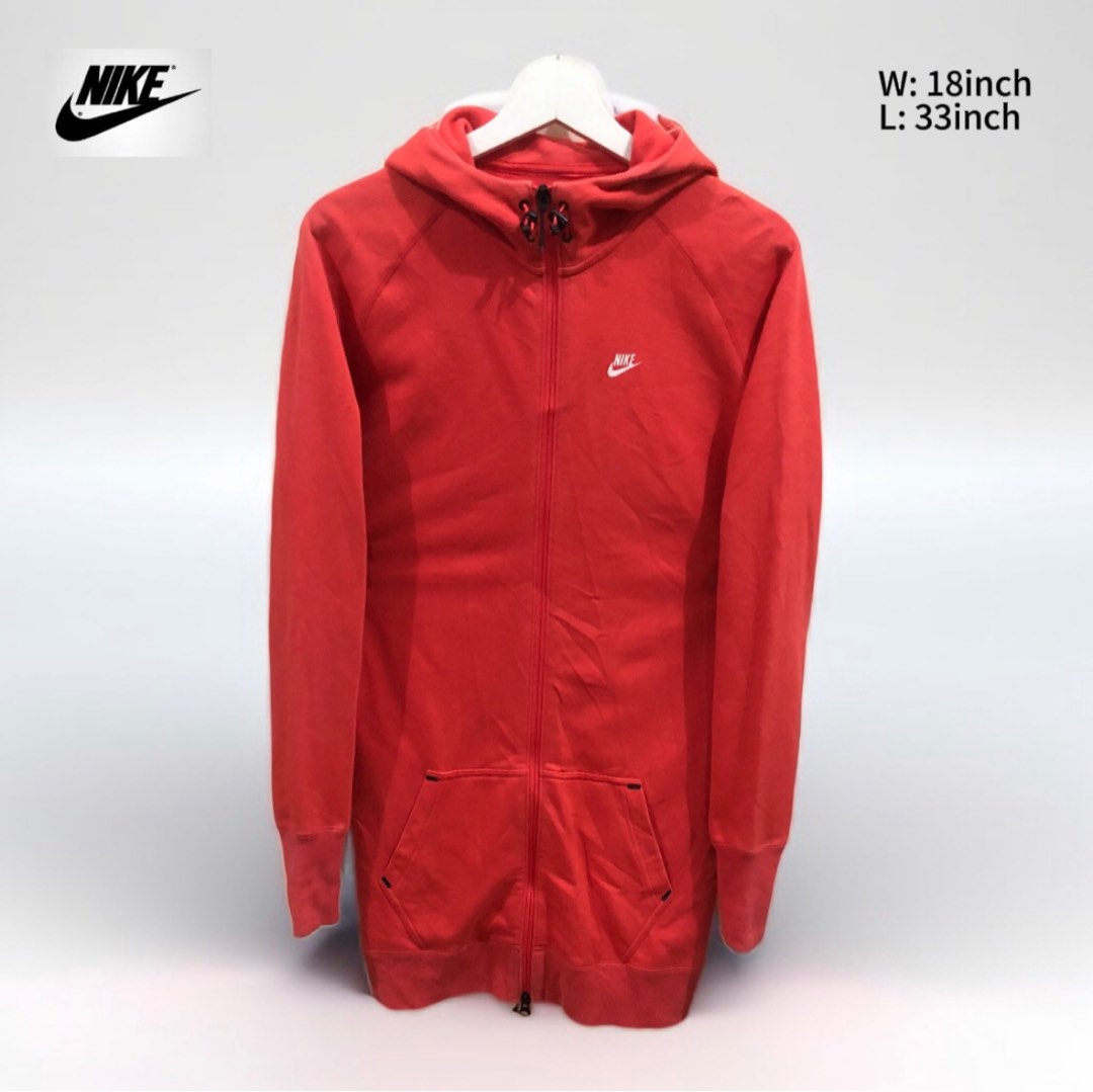 Nike Red Orange Jacket, Women's Fashion, Coats, Jackets and Outerwear ...
