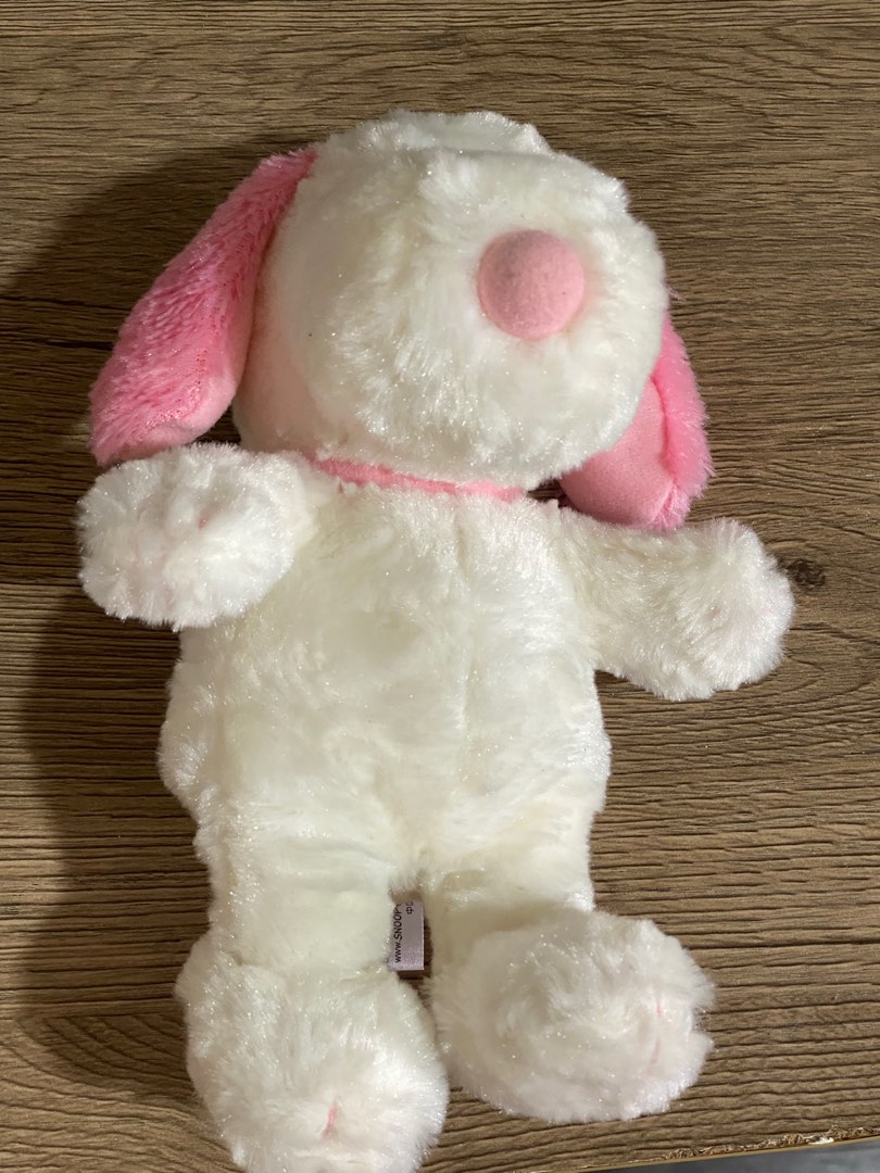 pink snoopy fluffy plush, Hobbies & Toys, Toys & Games on Carousell
