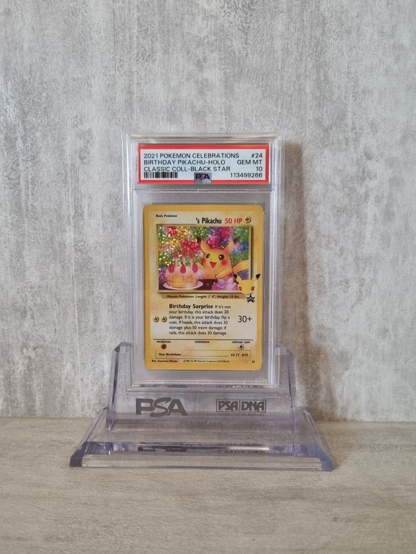 [PSA 10] Birthday Pikachu #24 Celebrations Classic Collection Pokemon ...