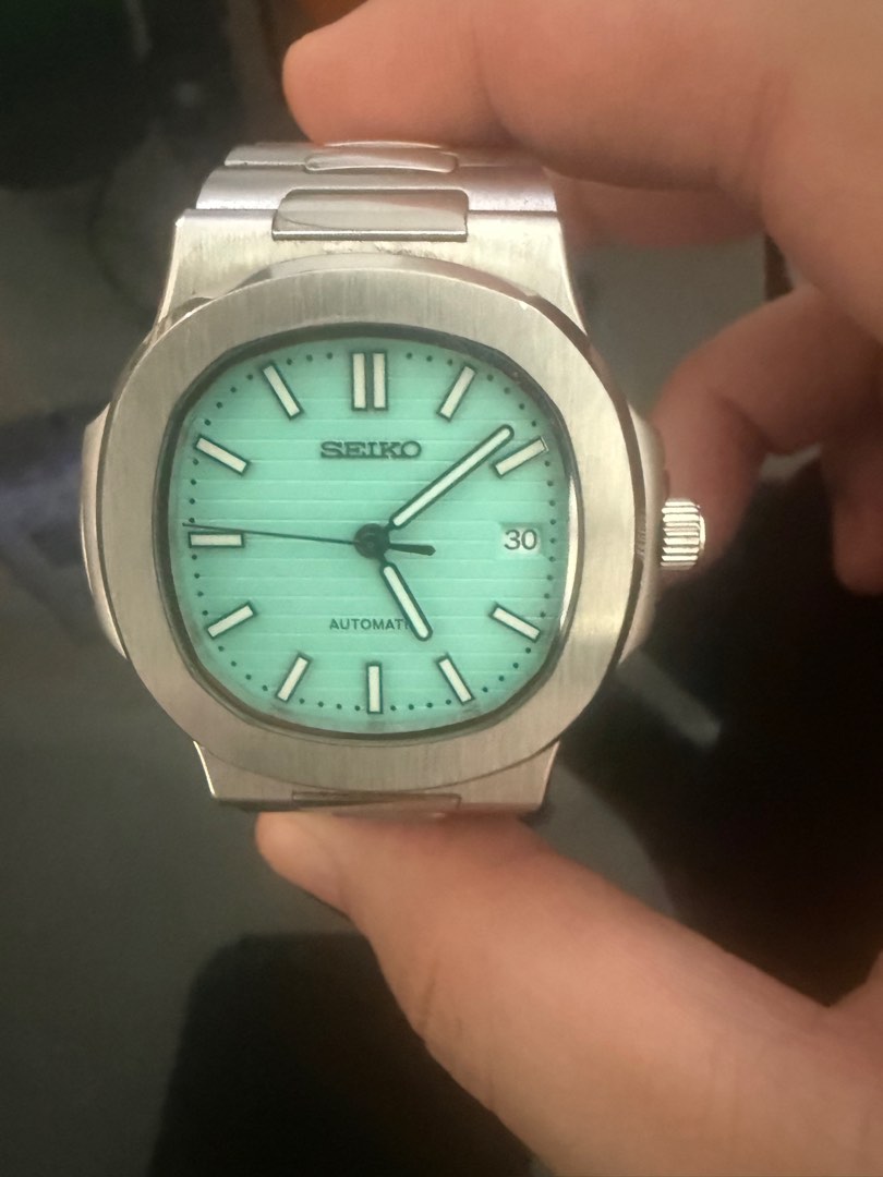 seiko mod nautilus tiffany blue 41mm, Men's Fashion, Watches ...