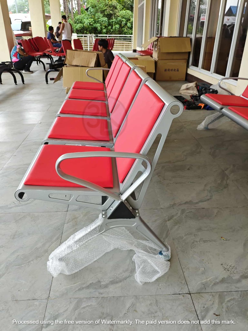 STEEL CUSHION GANG CHAIR | 5 SEATER WAITING CHAIR | TERMINAL CHAIR ...
