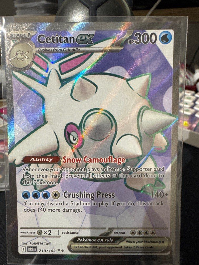 SV10 Pokemon TCG Destined Rivals Cetitan ex full art #210, Hobbies ...