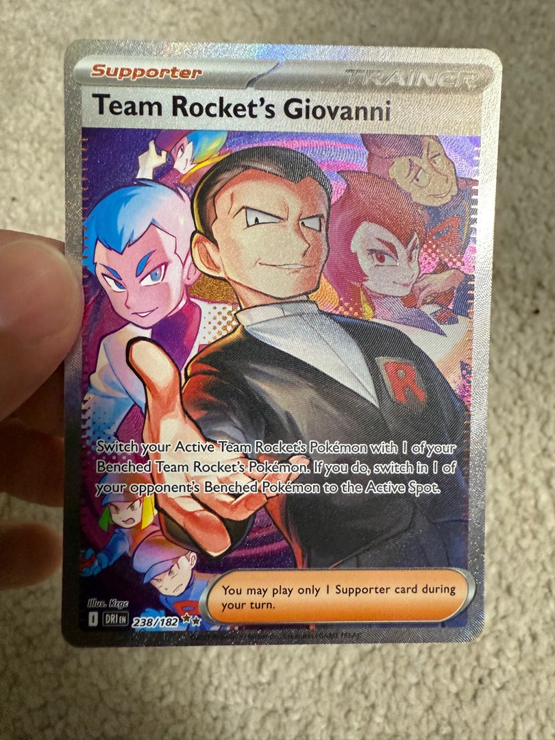 Team Rocket's Giovanni Trainer Card #238, Hobbies & Toys, Toys & Games ...