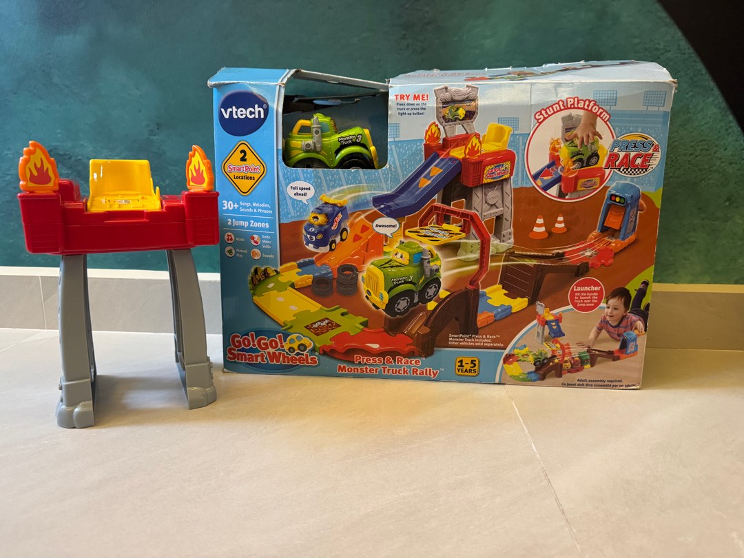 VTech Go Go Smart Wheels Press & Race Monster Truck Rally, Hobbies & Toys, Toys & Games on Carousell