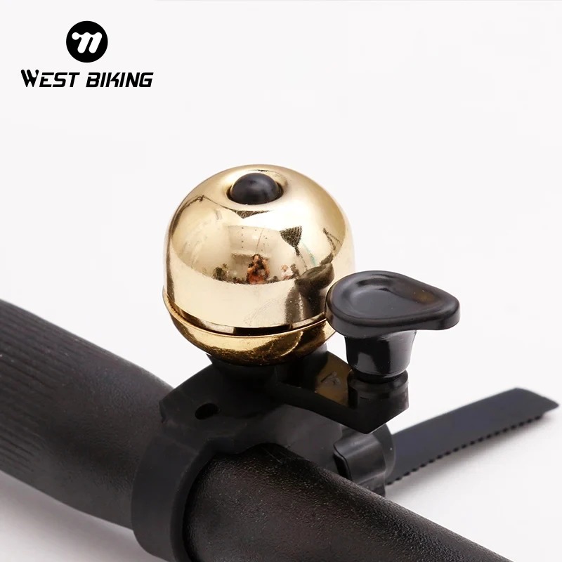 WEST BIKING Mini Bicycle Bell Loud Ring Retro Cycling Metal Copper Bell ...