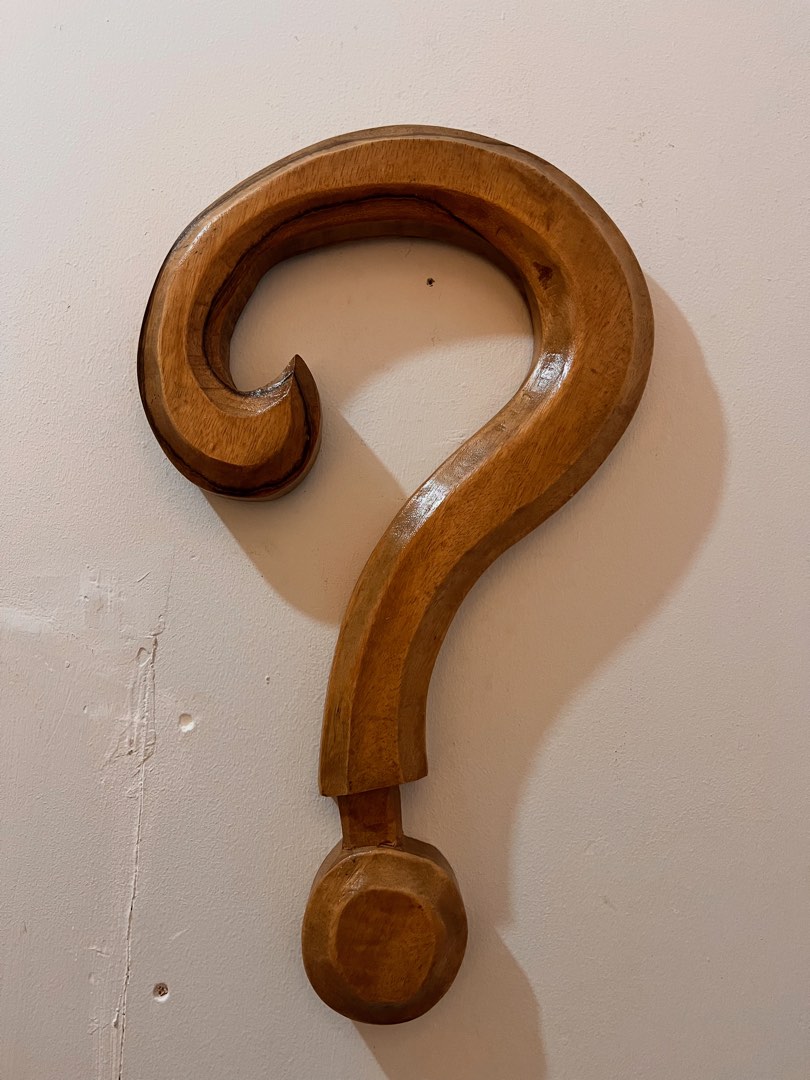 XXL Wooden Question Mark Wall Decor, Furniture & Home Living, Home ...