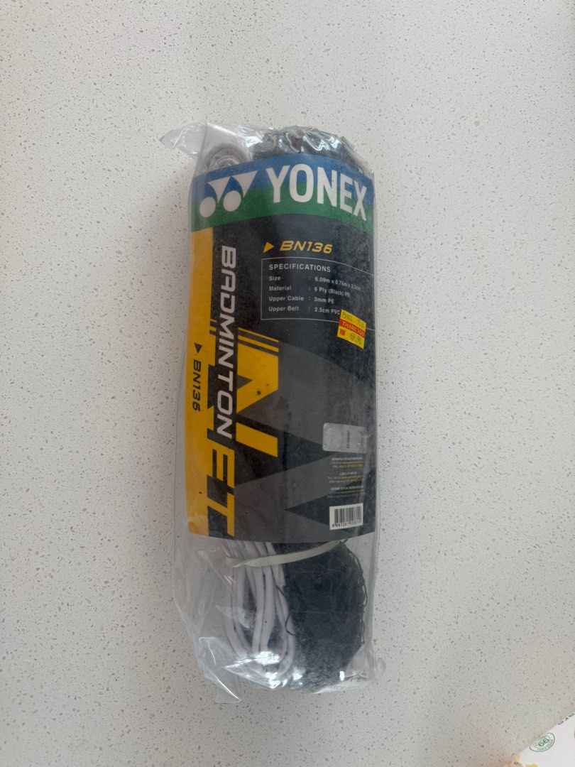 Yonex Badminton Net BN136, Sports Equipment, Sports & Games, Racket ...