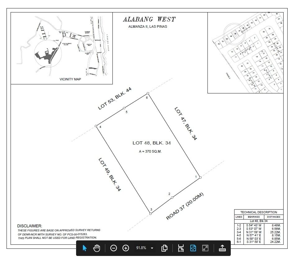 370 sqm Lot for Sale in Alabang West Phase 2, Las Piñas, Property, For ...