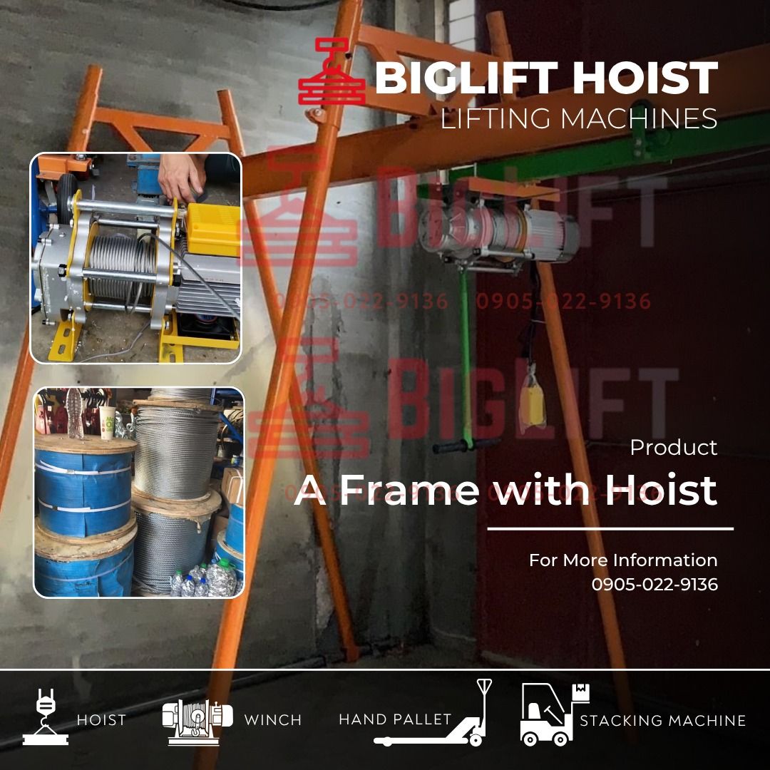 A Frame Set with Lifting Hoist | Construction Hoist | Rescue Tripod ...