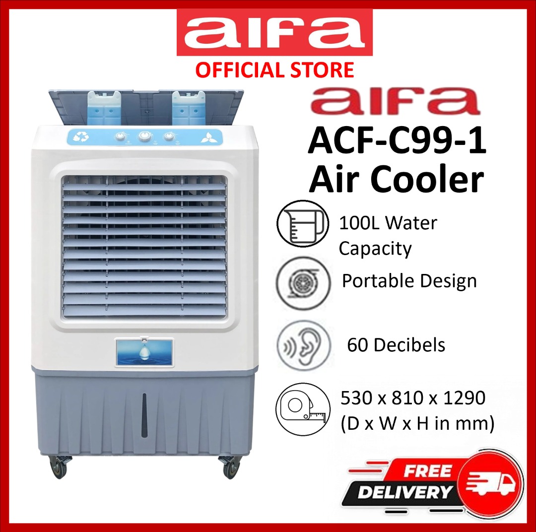 Aifa ACF-C99-1 Air Cooler, 10,000m³/h airflow, 100L water tank capacity ...