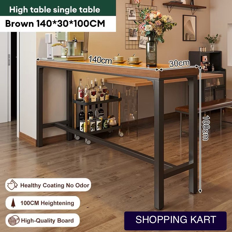 Bar table Long table Narrow Table Set With bar Chair Stool Chair High ...