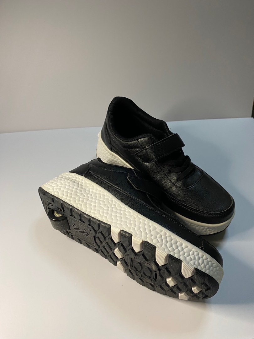 Black Rubber shoes with Wheels (kick), Women's Fashion, Footwear ...